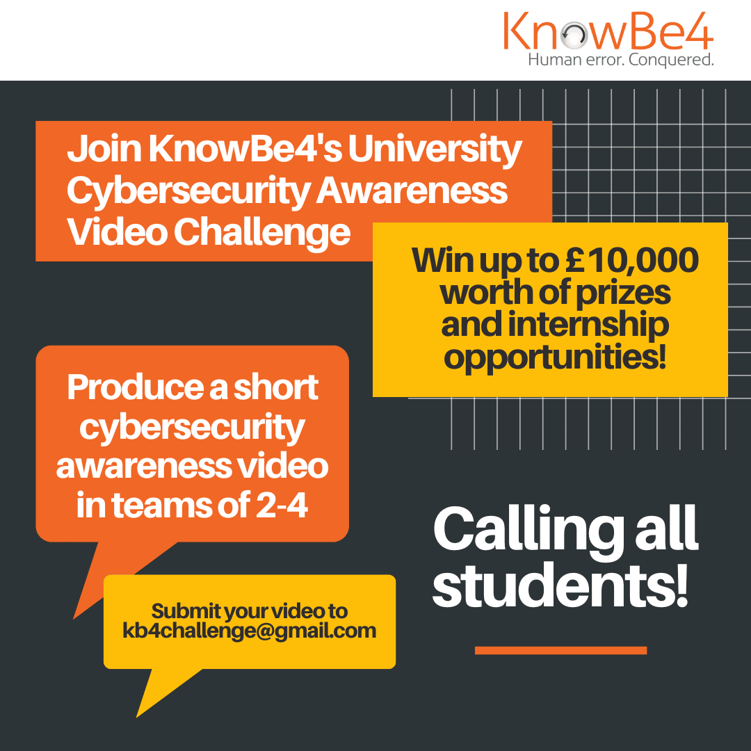 KnowBe4 Launches Cybersecurity Awareness Month University Challenge ...