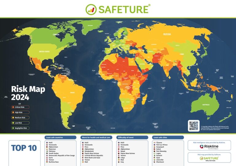 Safeture reveals new Risk Map developed with Riskline - Security On ...